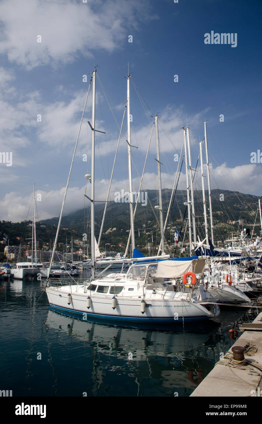 Menton harbor, Cote d'Azur, France Stock Photo - Alamy