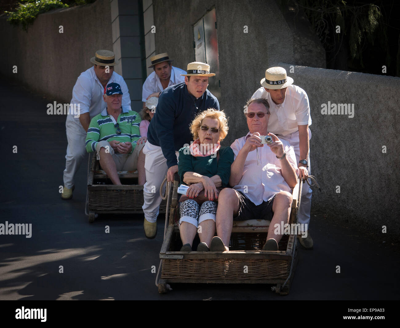 Monte toboggan madeira sledges hi-res stock photography and images - Alamy