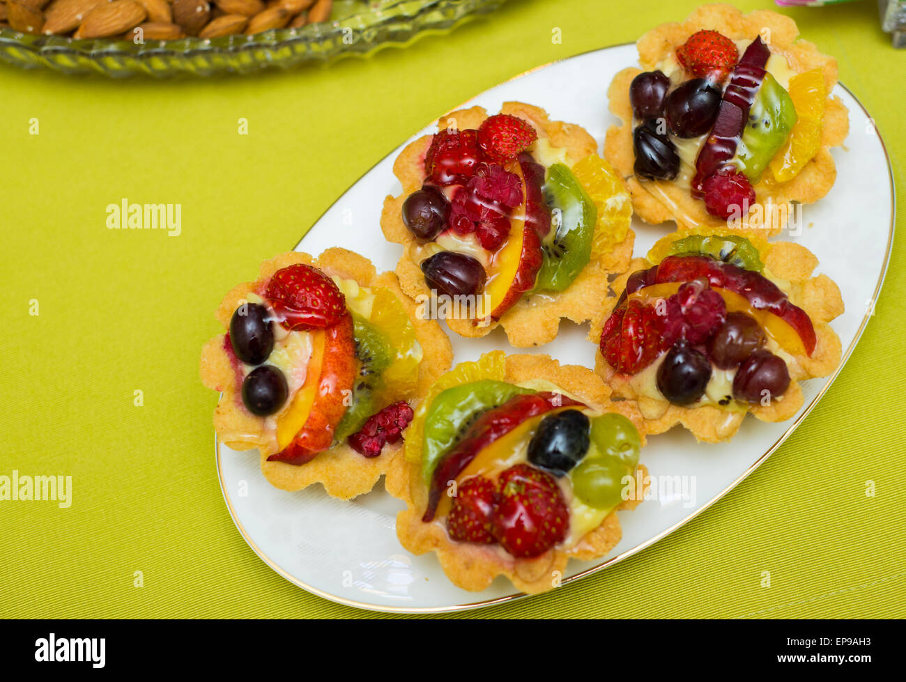 Tasty sweets in the plate Stock Photo - Alamy