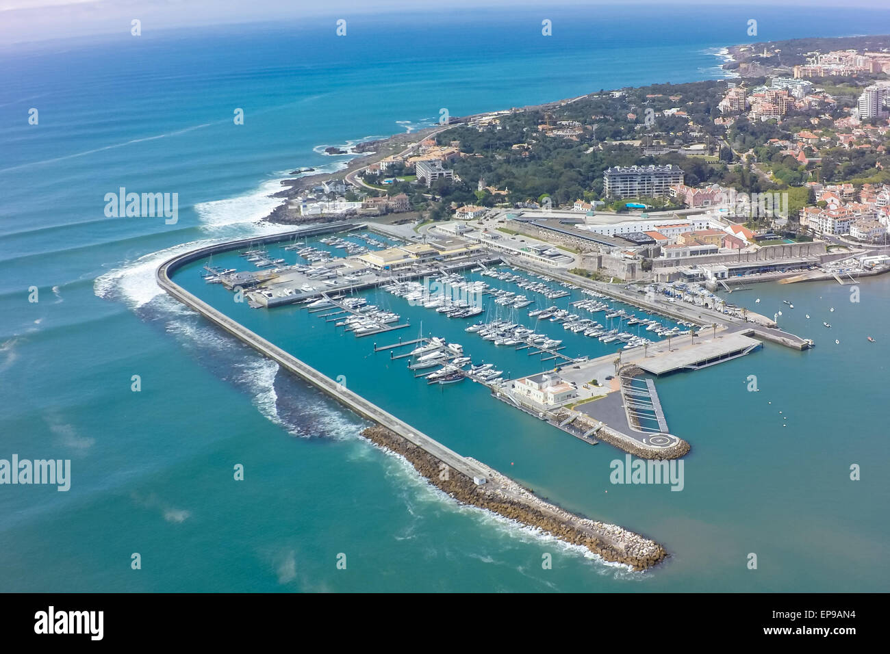 Aerial view of Cascais coastline near Lisbon in Portugal Stock Photo ...