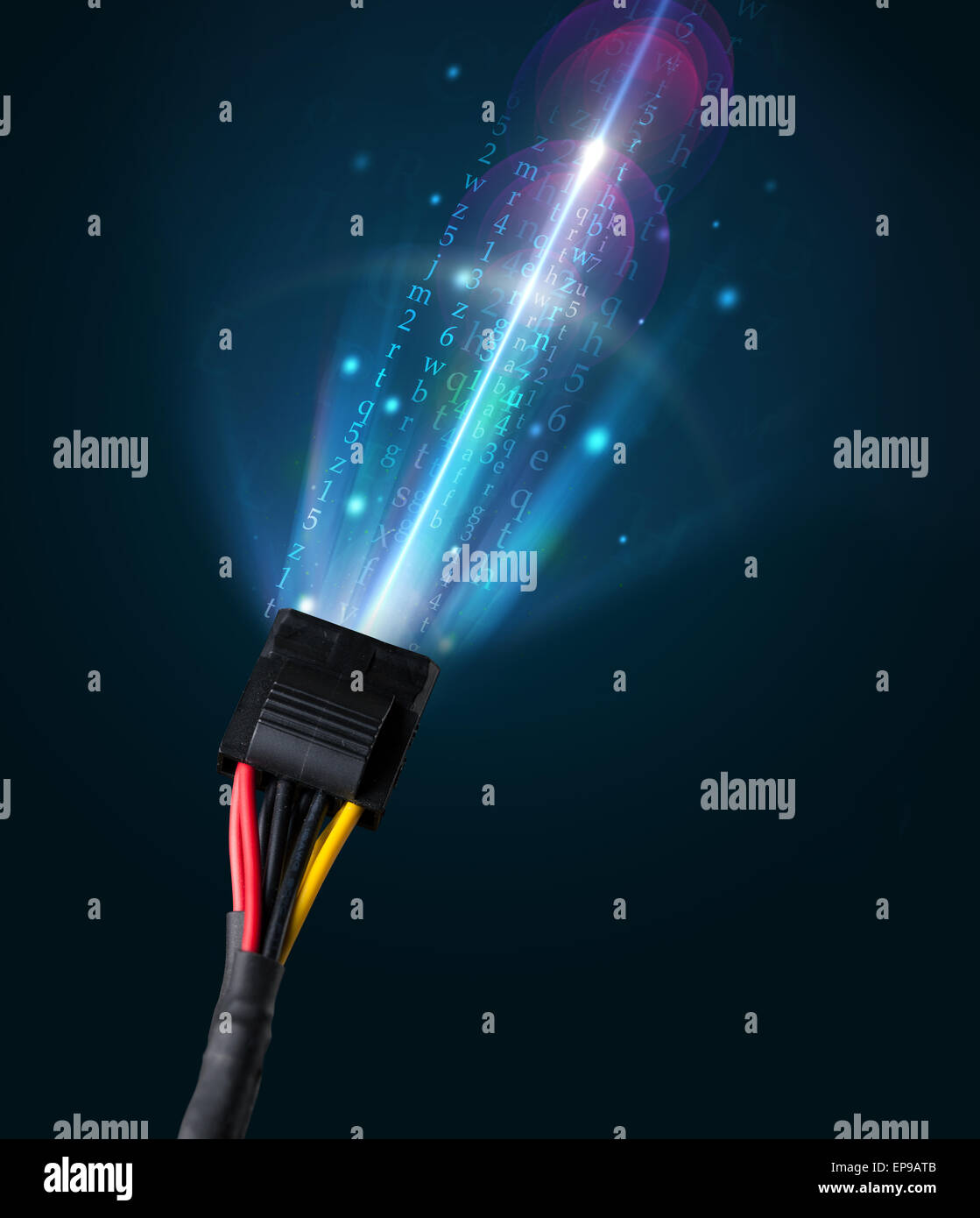 Glowing electric cable Stock Photo - Alamy