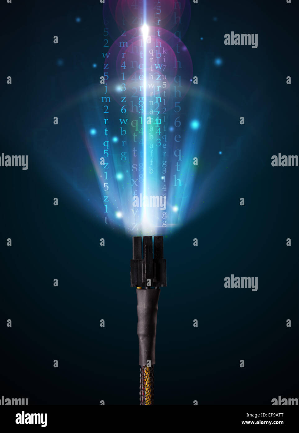 Glowing electric cable Stock Photo - Alamy