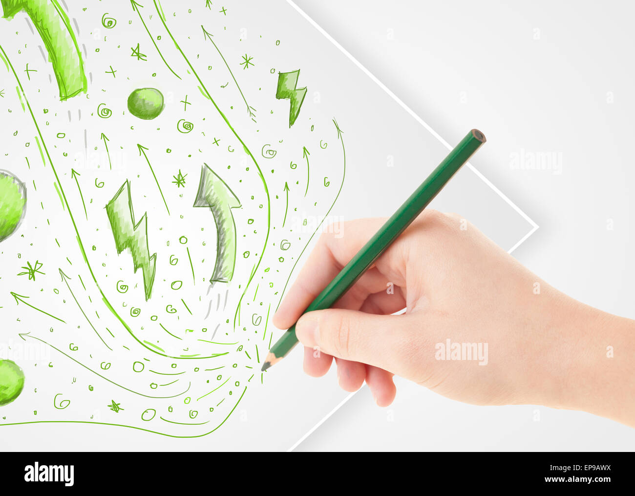 Hand drawing abstract sketches and doodles on paper Stock Photo - Alamy