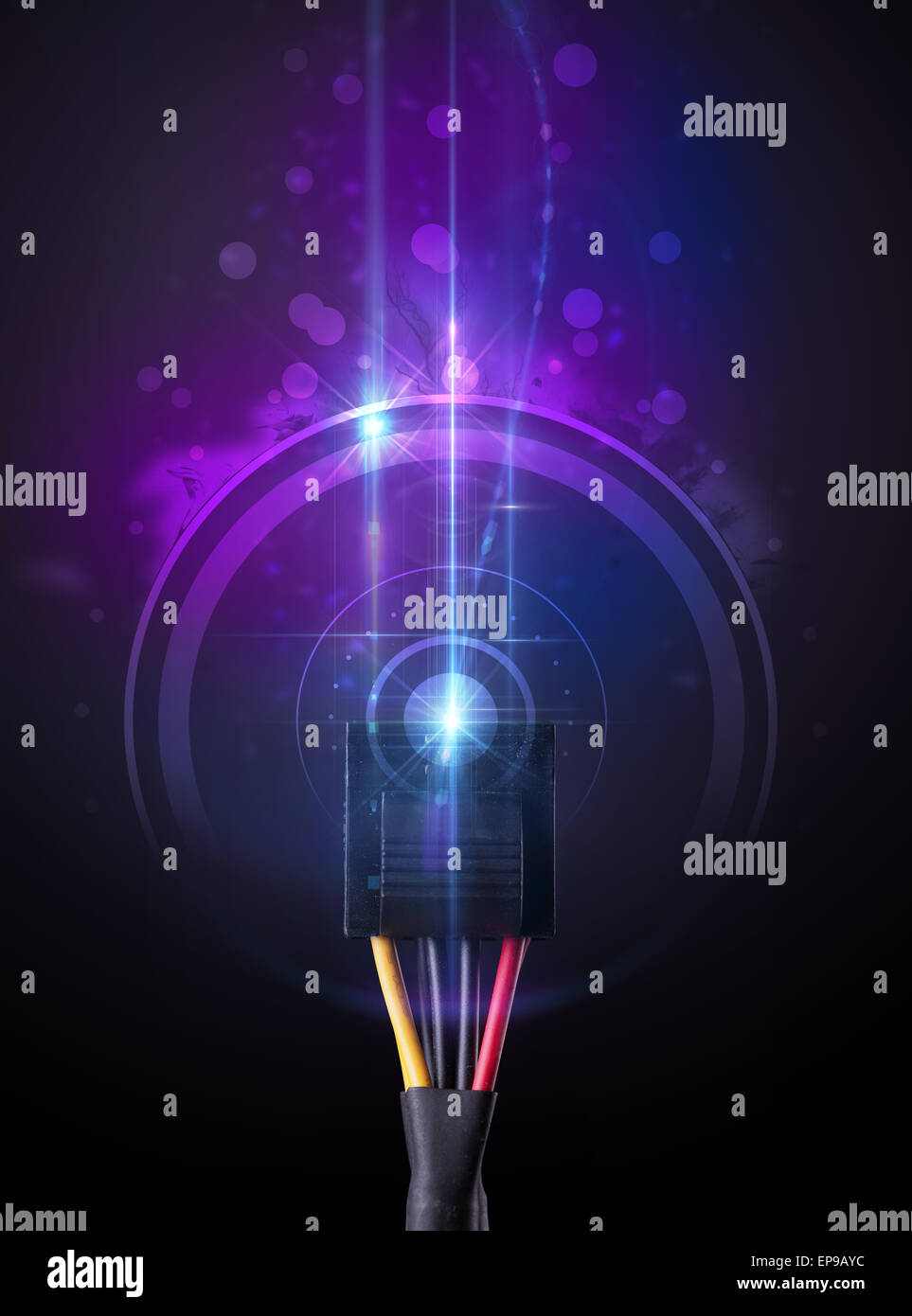 Glowing electric cable Stock Photo - Alamy