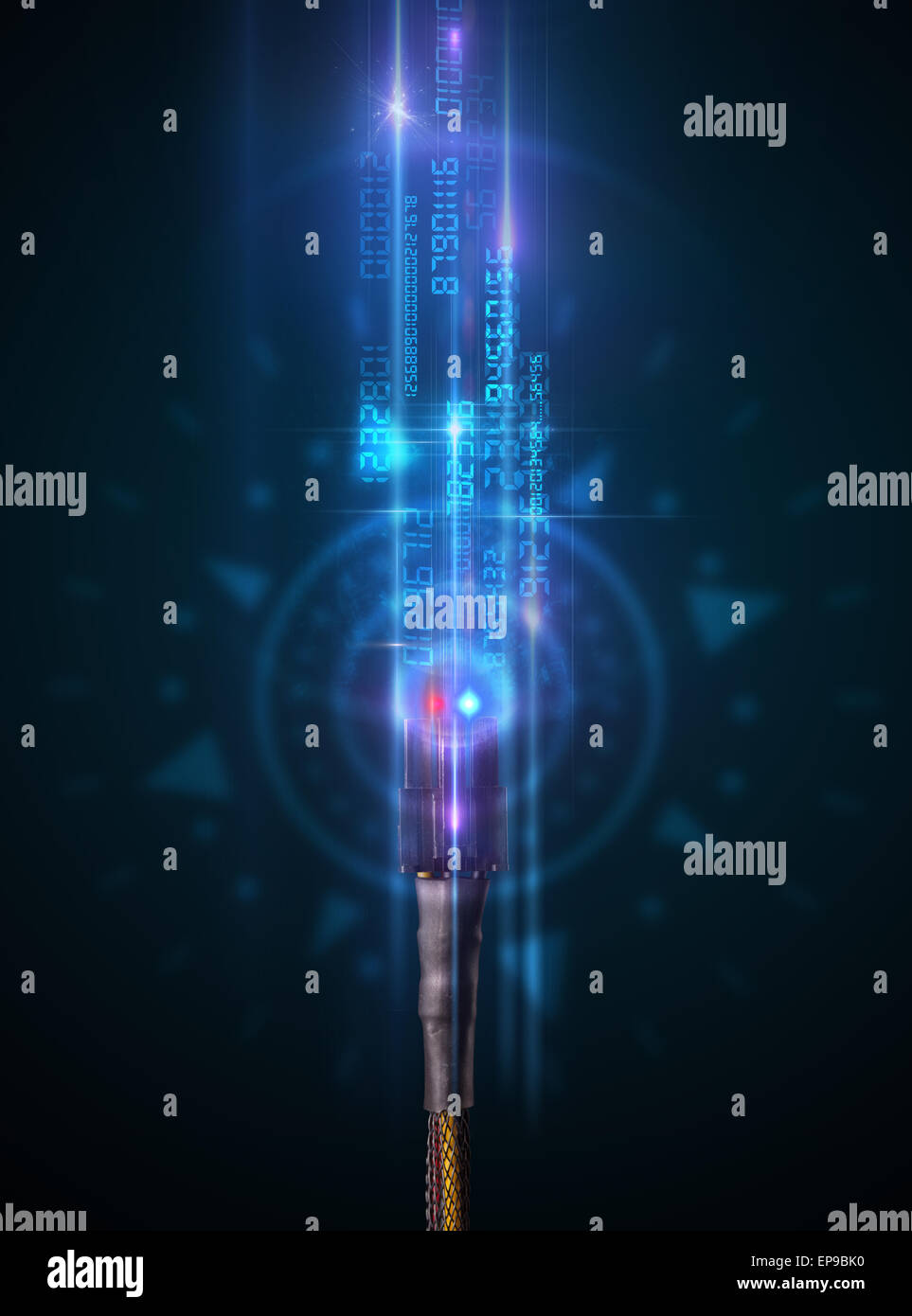 Glowing electric cable Stock Photo - Alamy