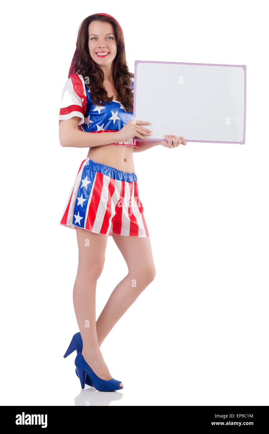 Woman boxer in uniform with US symbols Stock Photo - Alamy