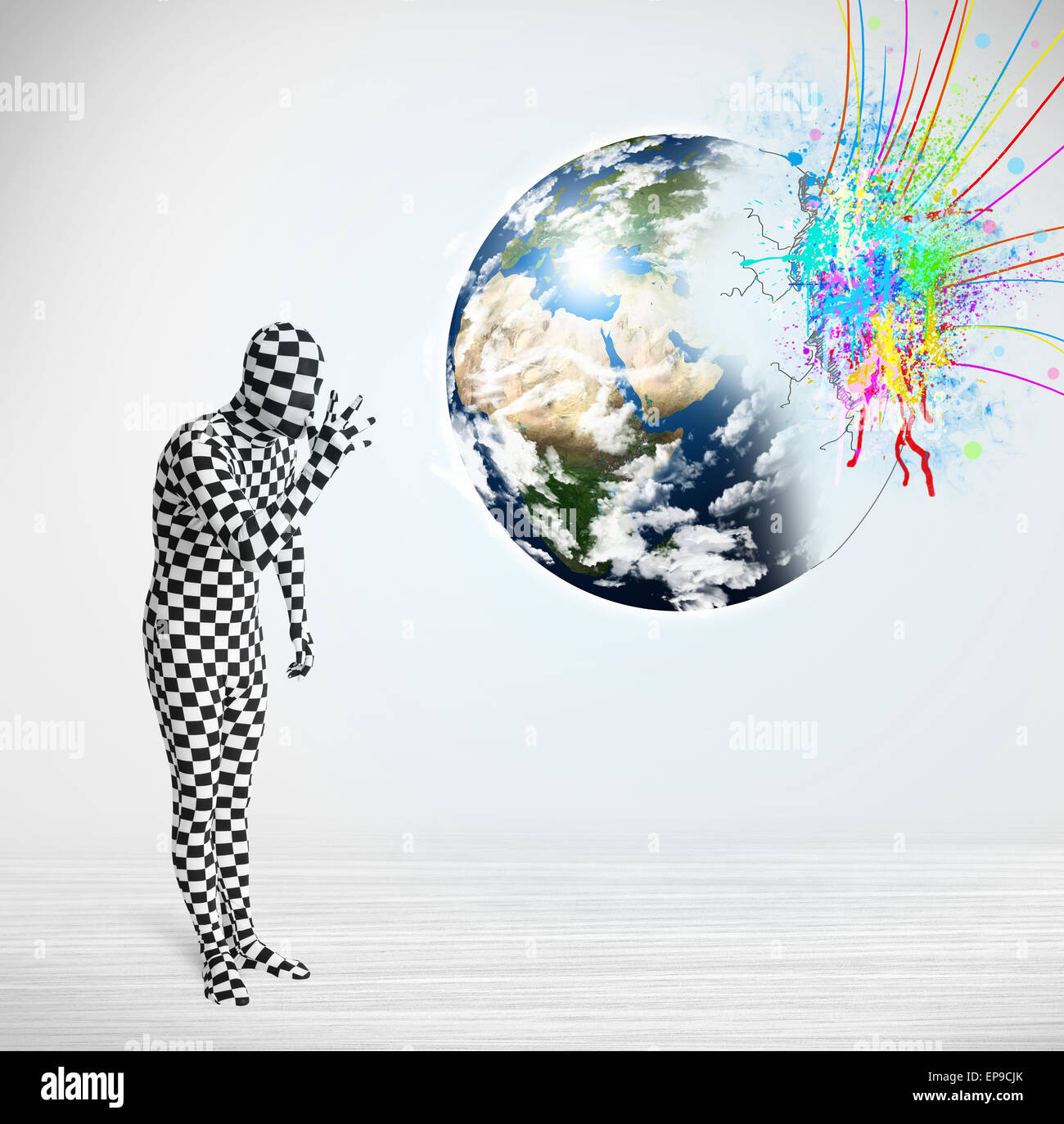 Body paint globe hi-res stock photography and images - Alamy