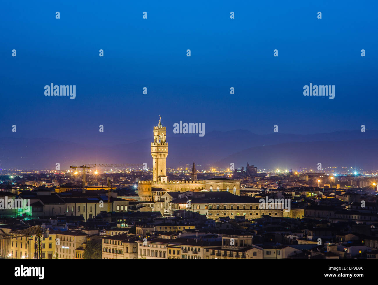 Night view of Florence in Italy Stock Photo - Alamy