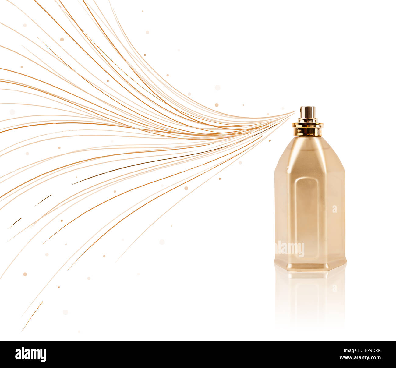 Perfume bottle spraying colorful lines Stock Photo - Alamy