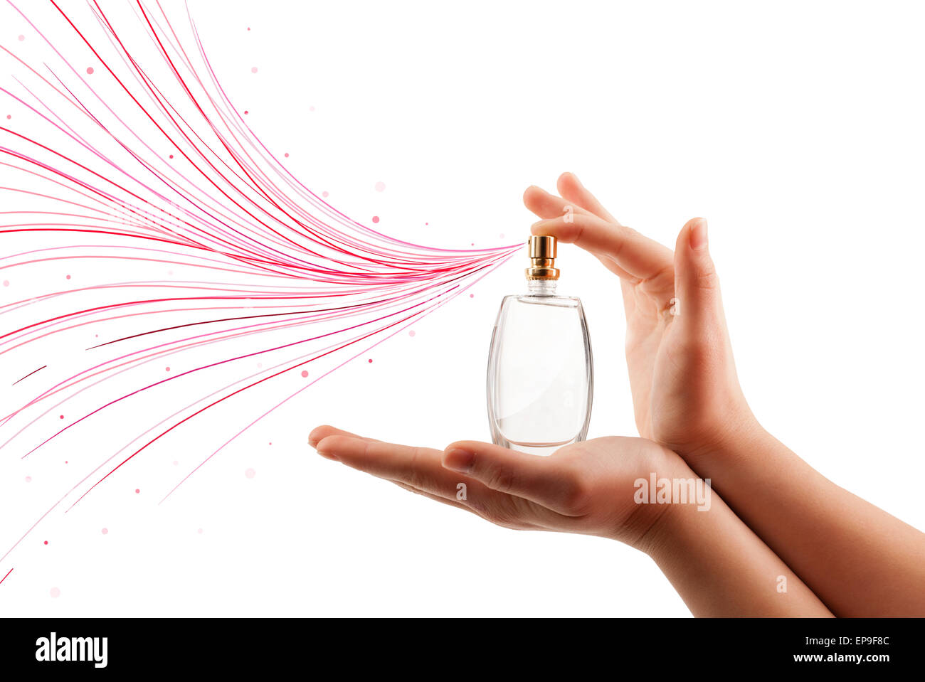 woman hands spraying colorful lines Stock Photo - Alamy