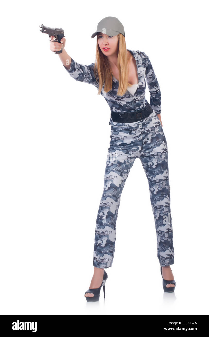 Woman bullet proof vest Cut Out Stock Images & Pictures - Alamy