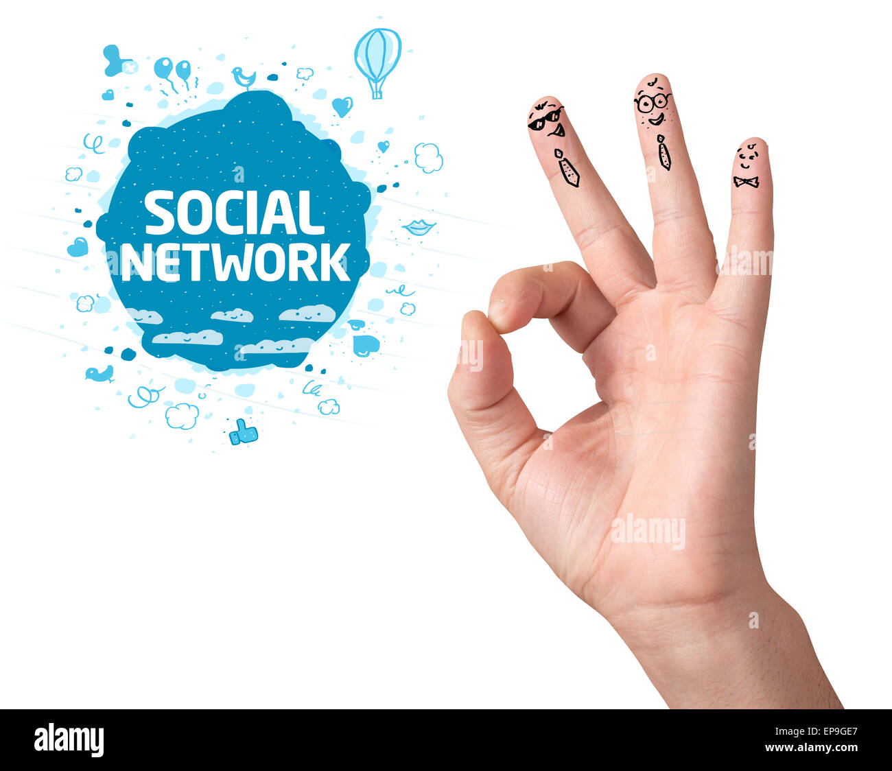 Young people social media icons Cut Out Stock Images & Pictures - Alamy
