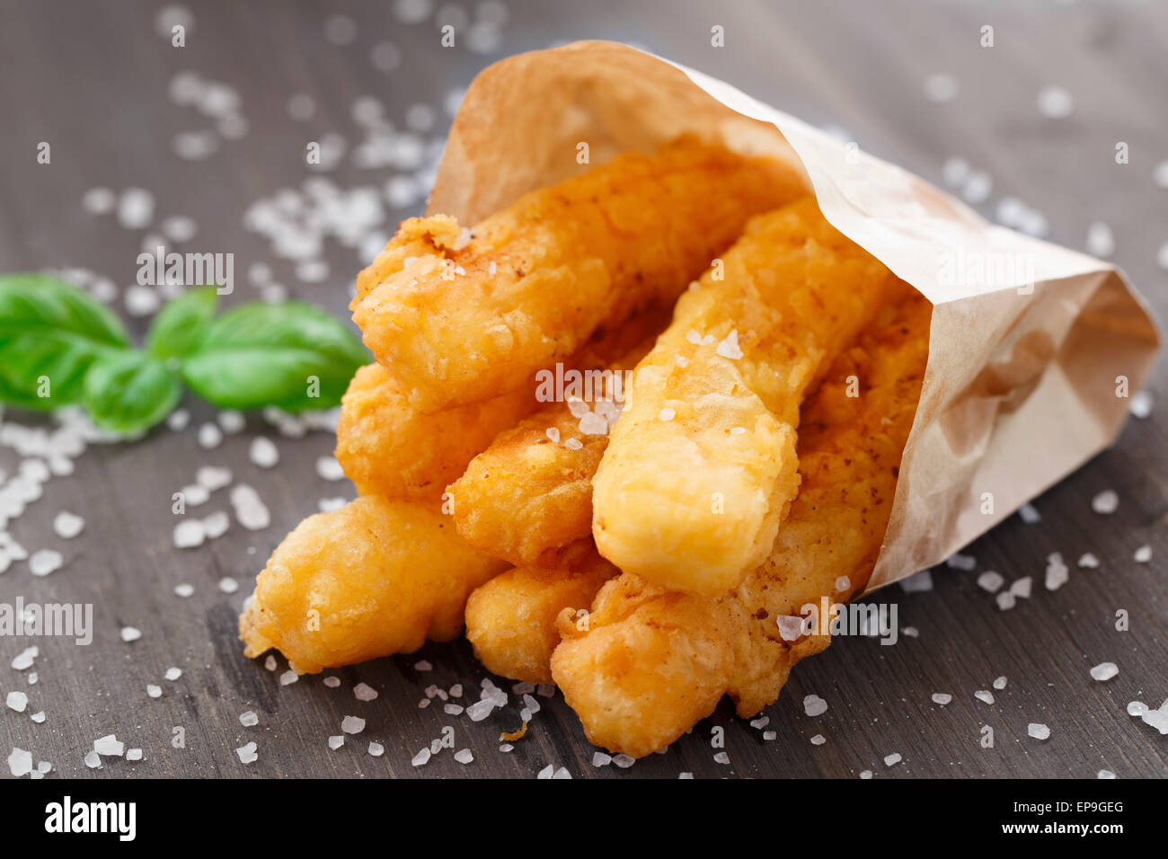 Delicious deep fried cheese sticks on a table Stock Photo - Alamy