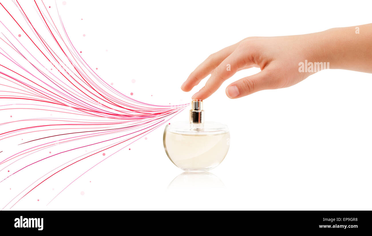 woman hands spraying colorful lines Stock Photo - Alamy