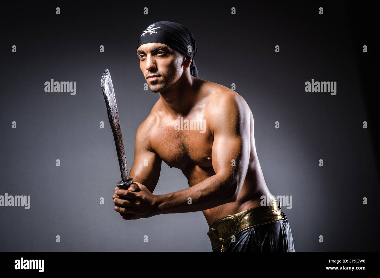 Ripper pirate in the dark room Stock Photo - Alamy
