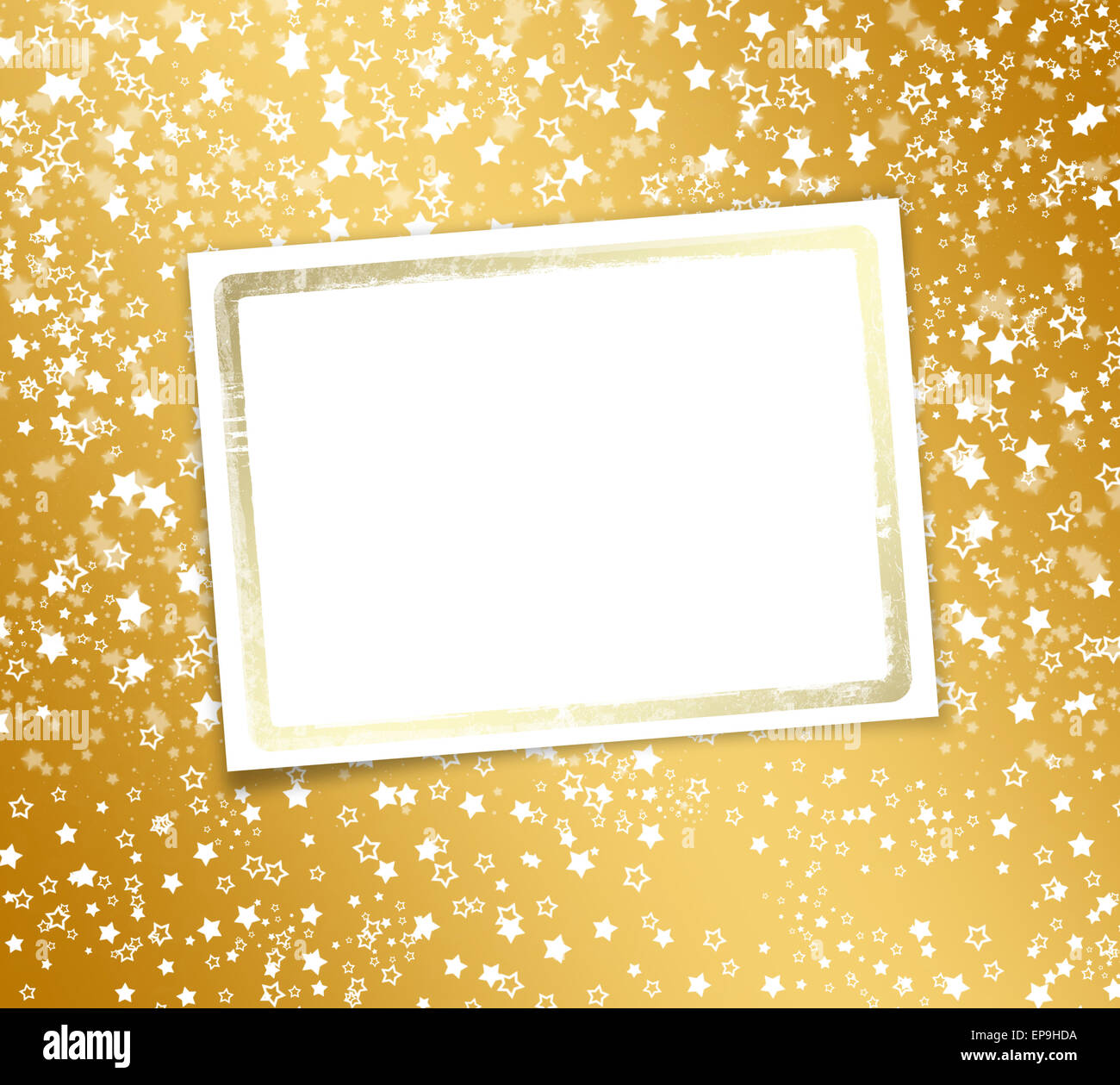 Greeting card with frame on a beautiful background with bokeh effect ...