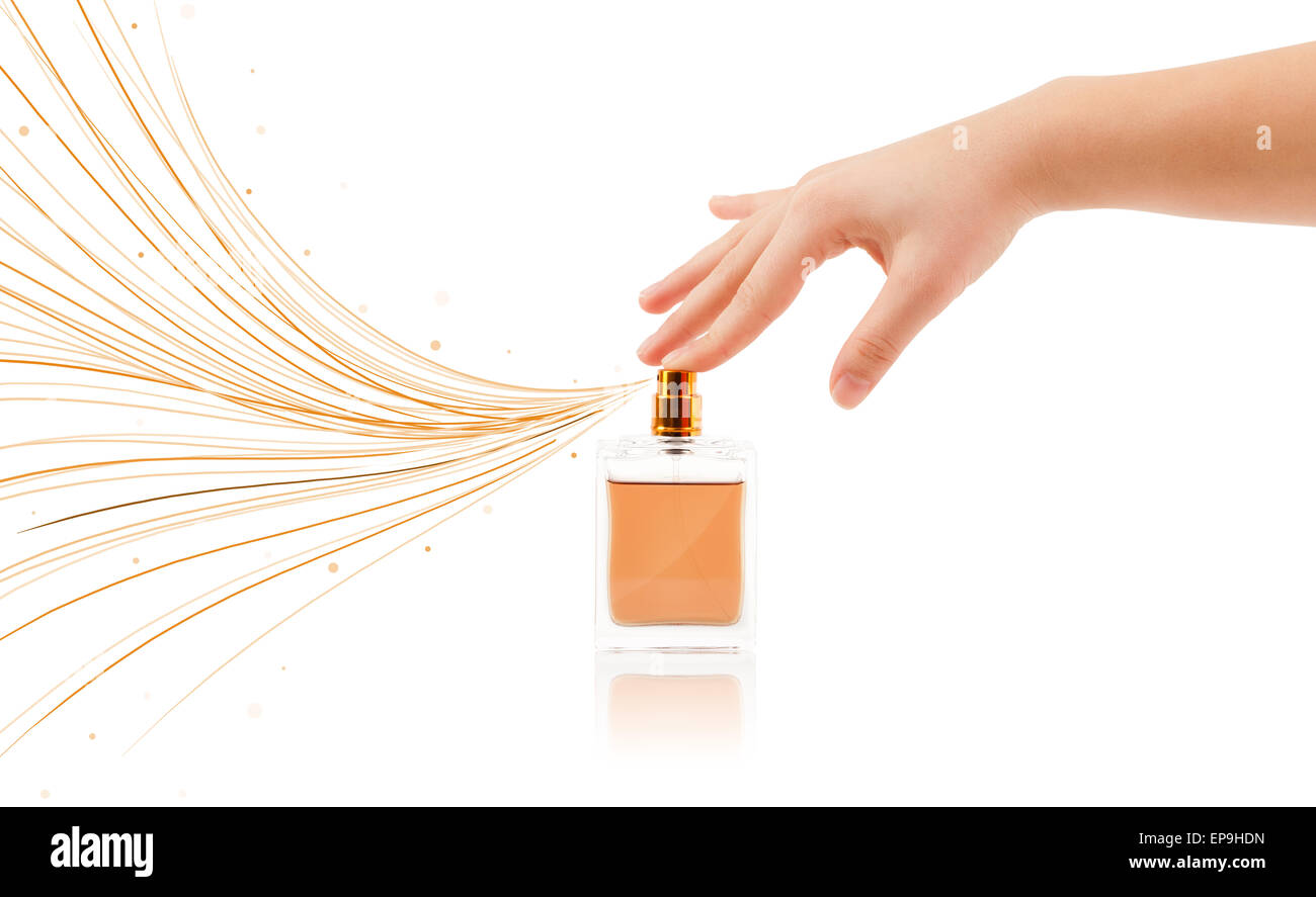 woman hands spraying colorful lines Stock Photo - Alamy