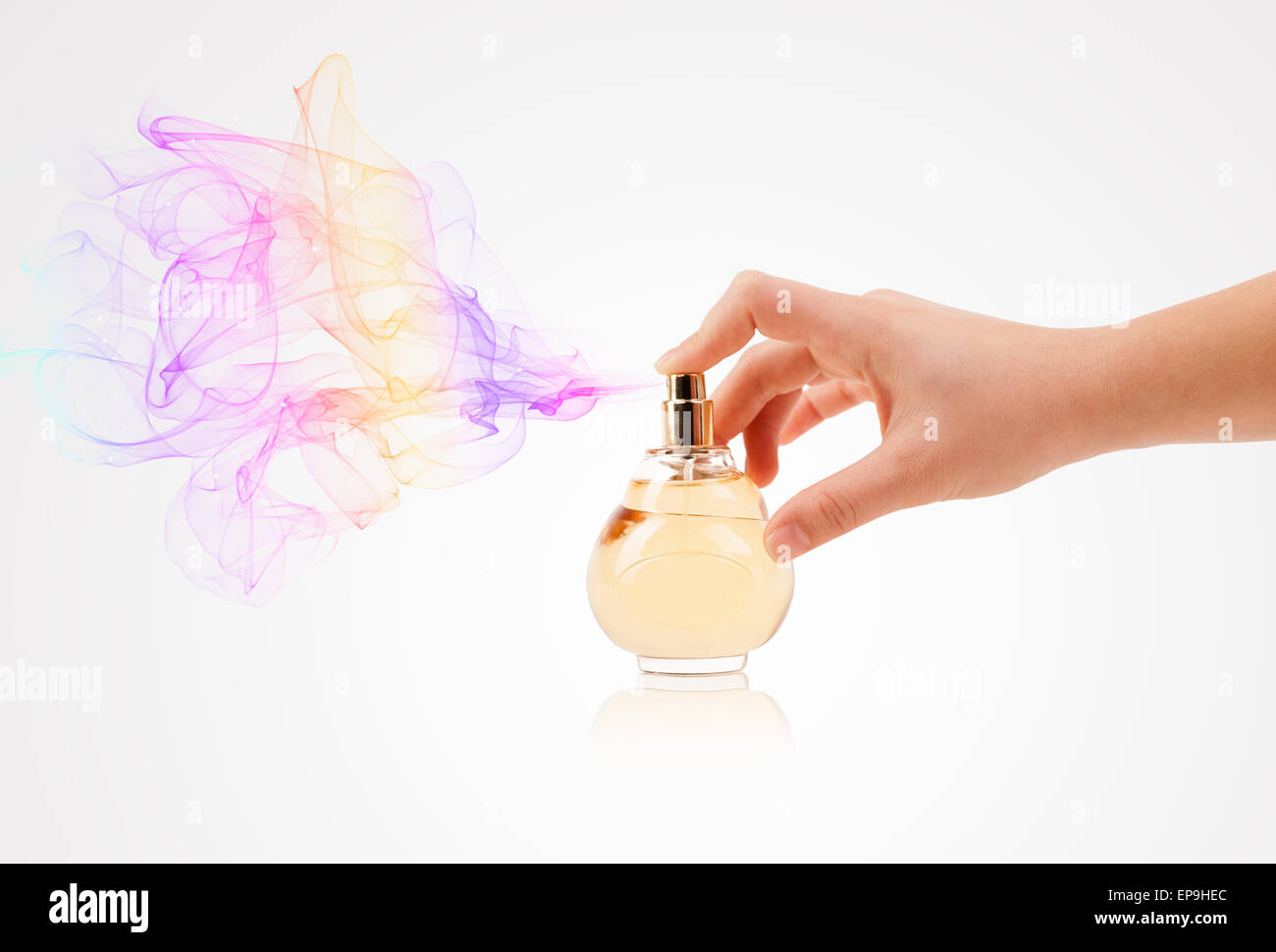 woman hands spraying perfume Stock Photo - Alamy