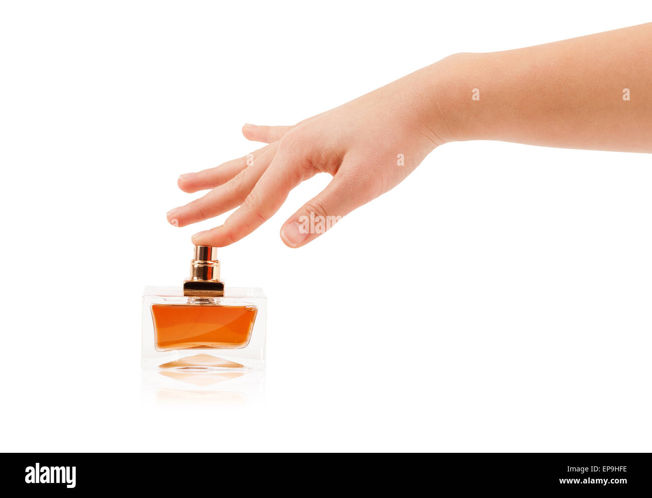 woman hands spraying perfume Stock Photo - Alamy