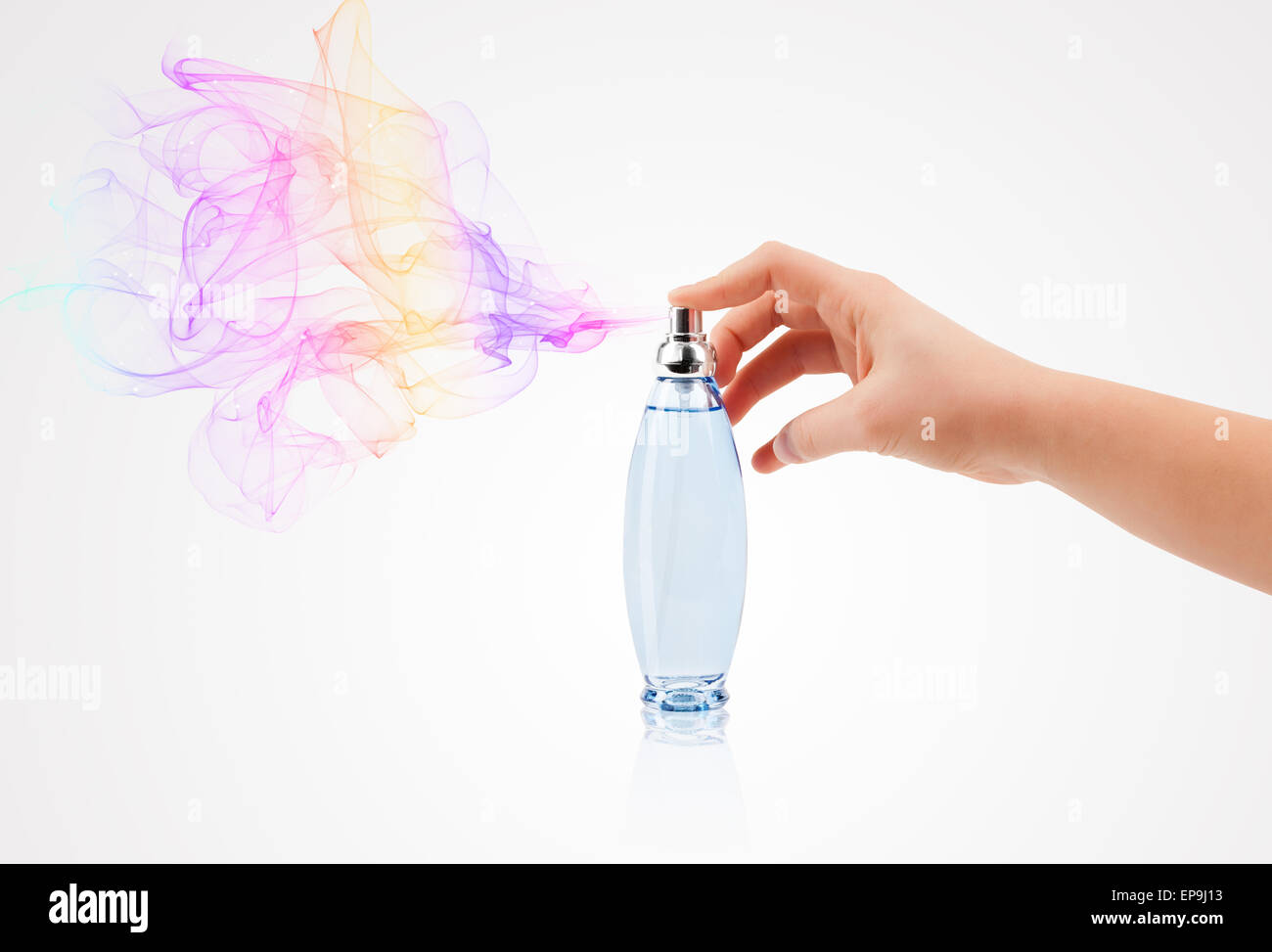 woman hands spraying perfume Stock Photo - Alamy