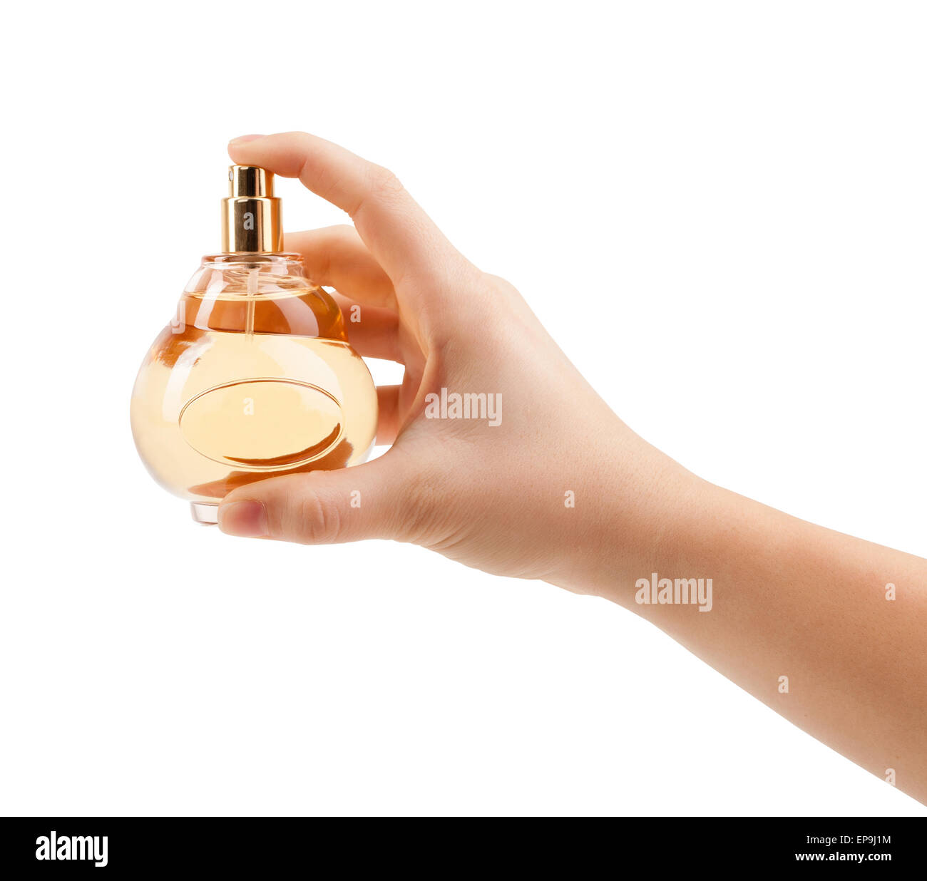 woman hands spraying perfume Stock Photo - Alamy