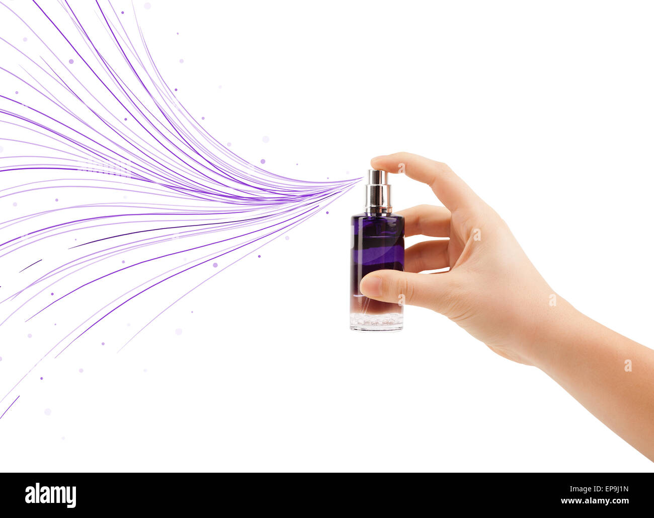woman hands spraying colorful lines Stock Photo - Alamy