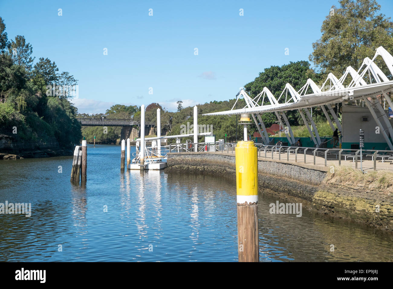 Parramatta ferry wharf stop in the city of Parramatta,sydney,australia ...