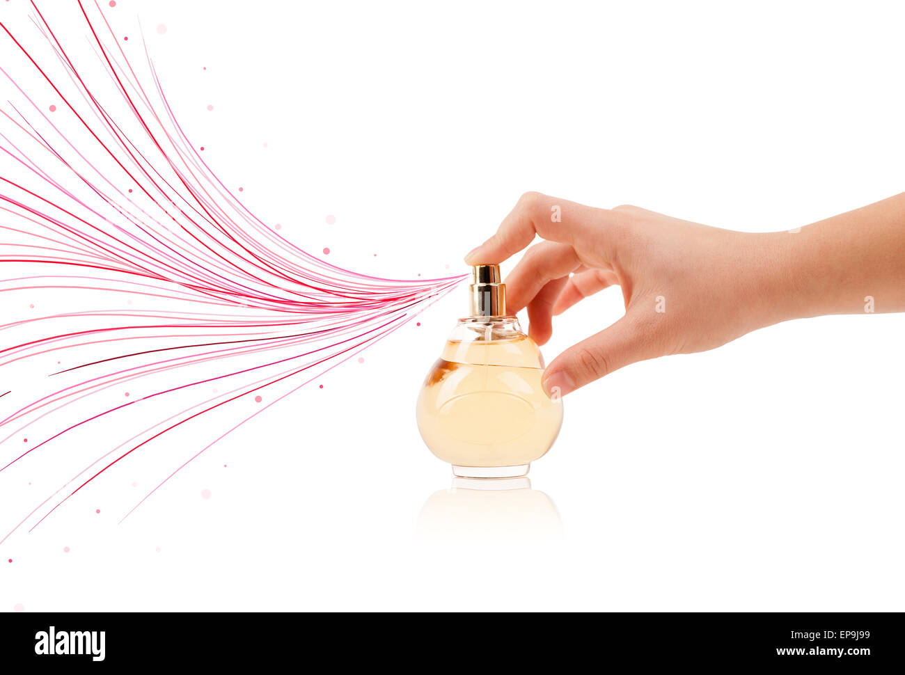 woman hands spraying colorful lines Stock Photo - Alamy