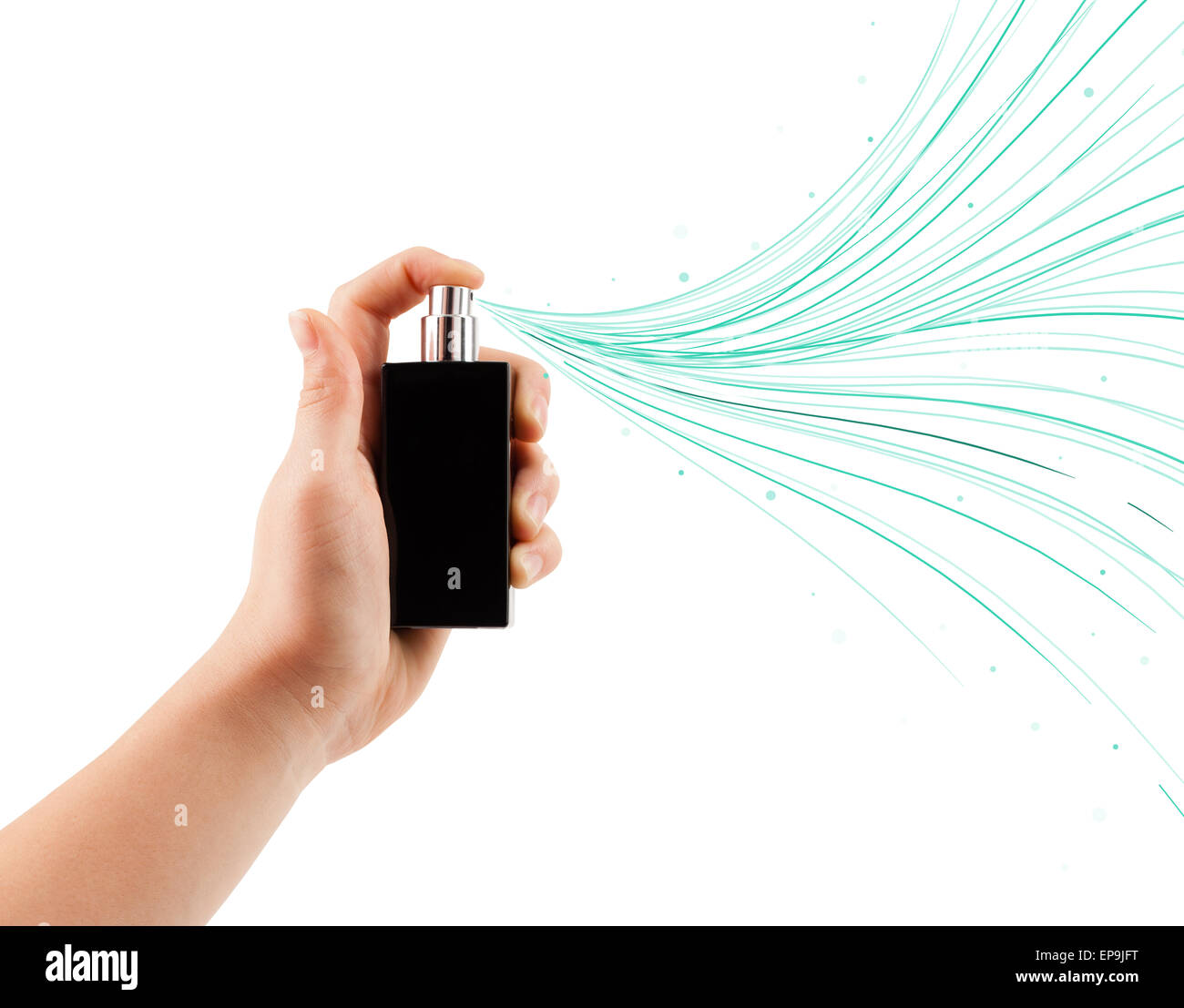 woman hands spraying colorful lines Stock Photo - Alamy