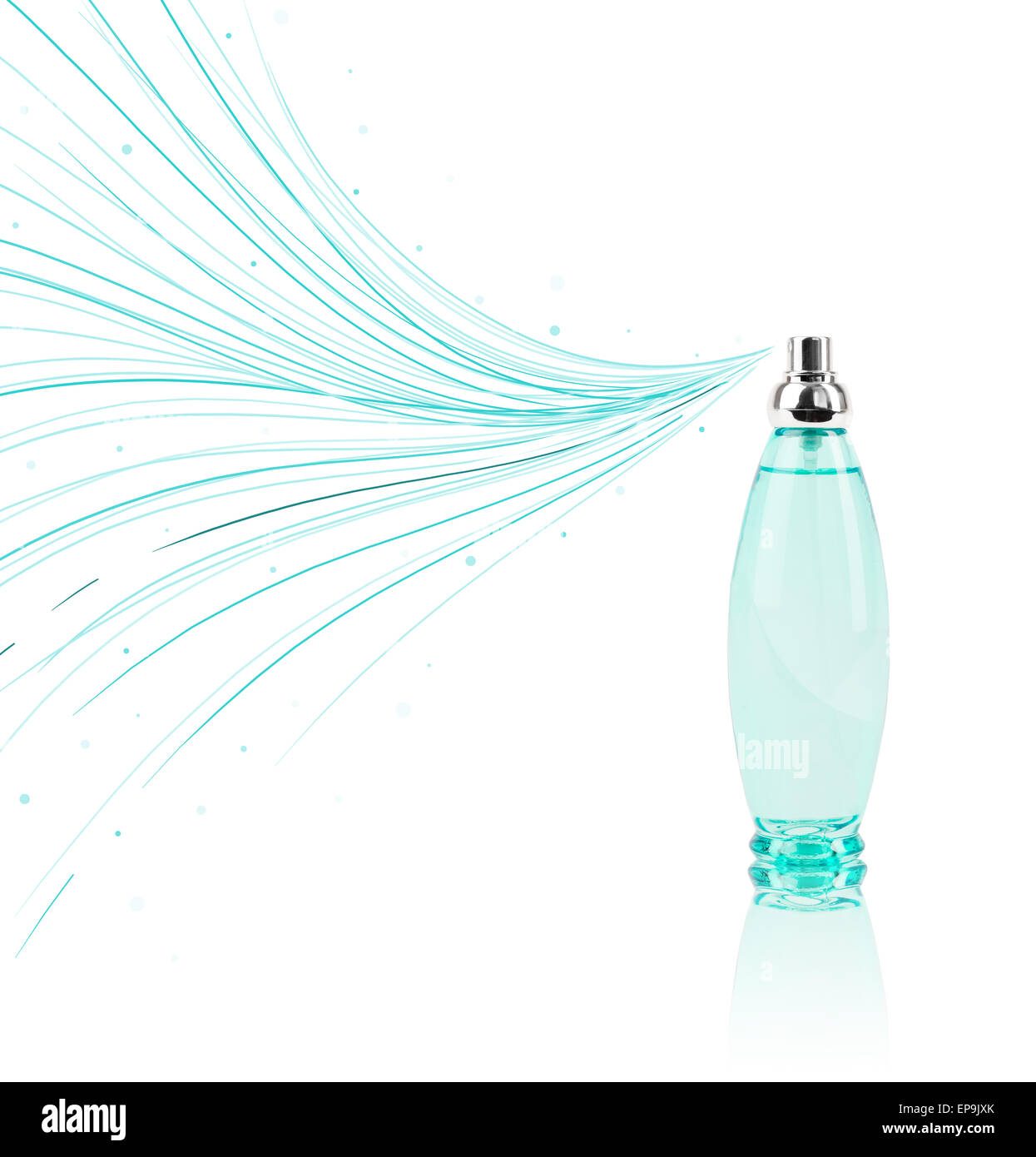 Perfume bottle spraying colorful lines Stock Photo - Alamy