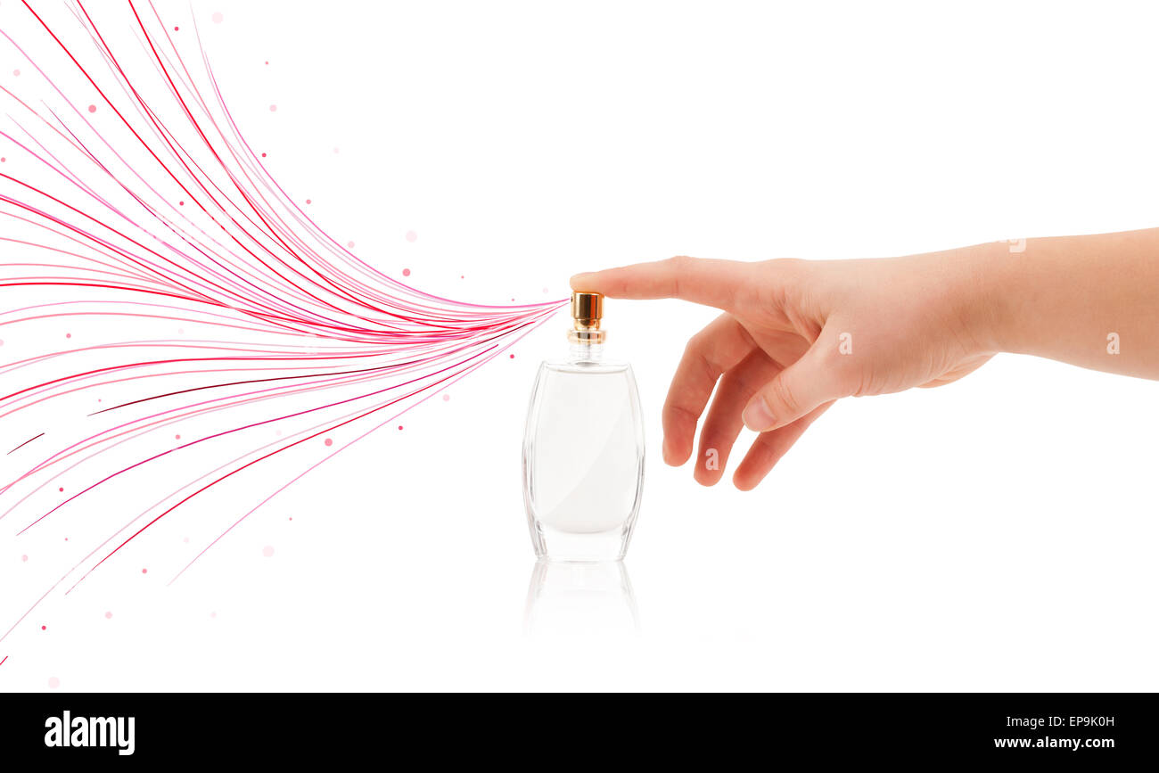 woman hands spraying colorful lines Stock Photo - Alamy