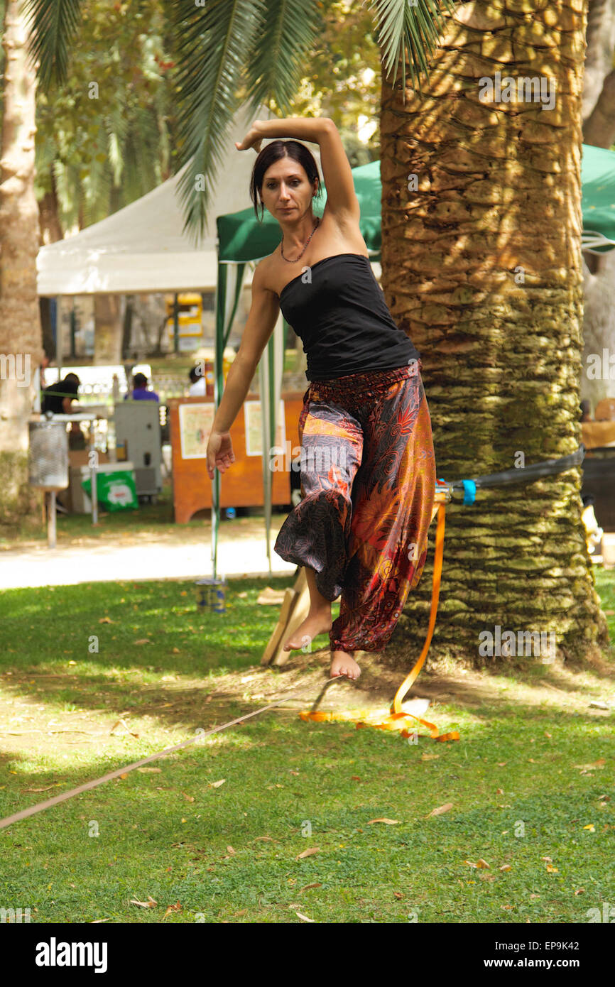 Female tightrope walker hi-res stock photography and images - Alamy