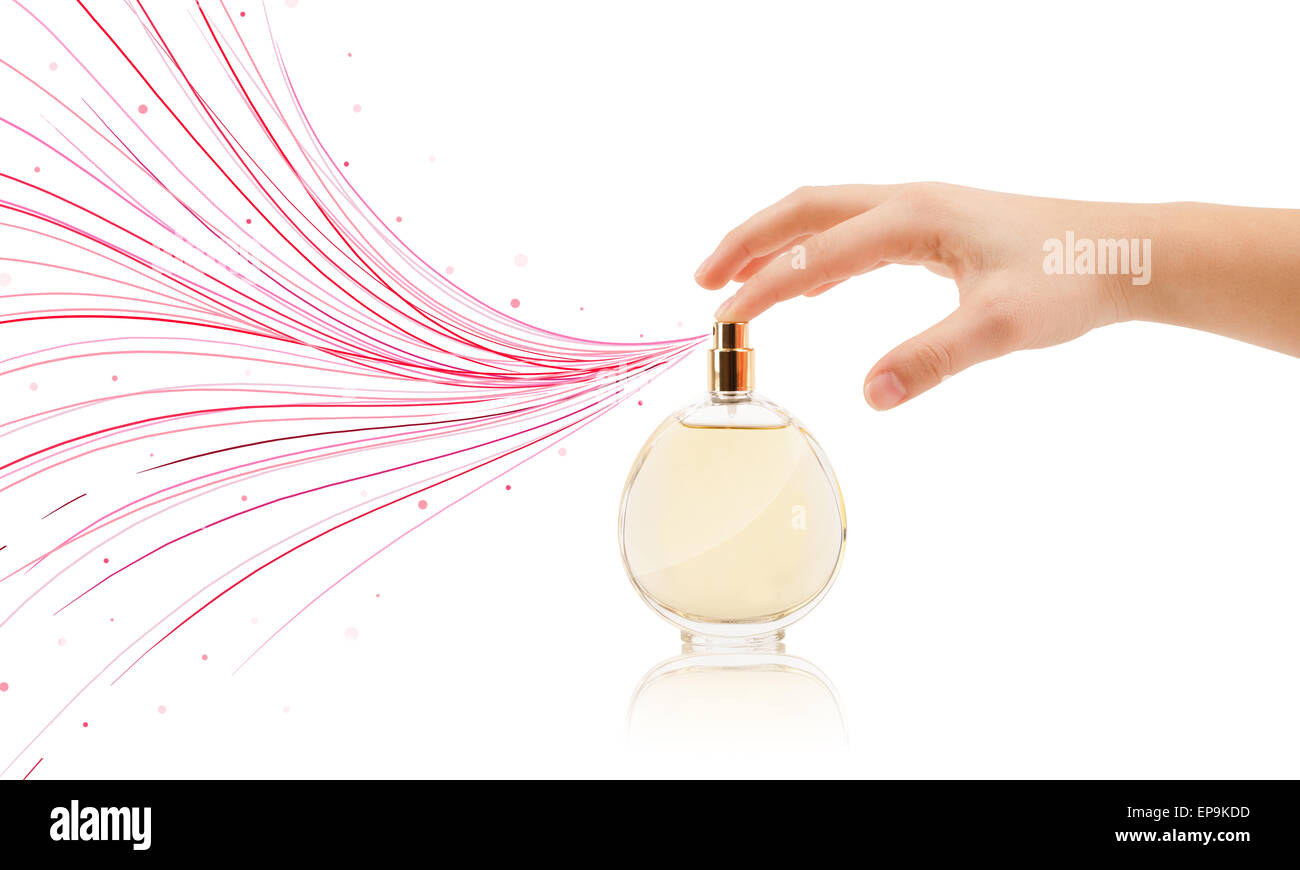 woman hands spraying colorful lines Stock Photo - Alamy