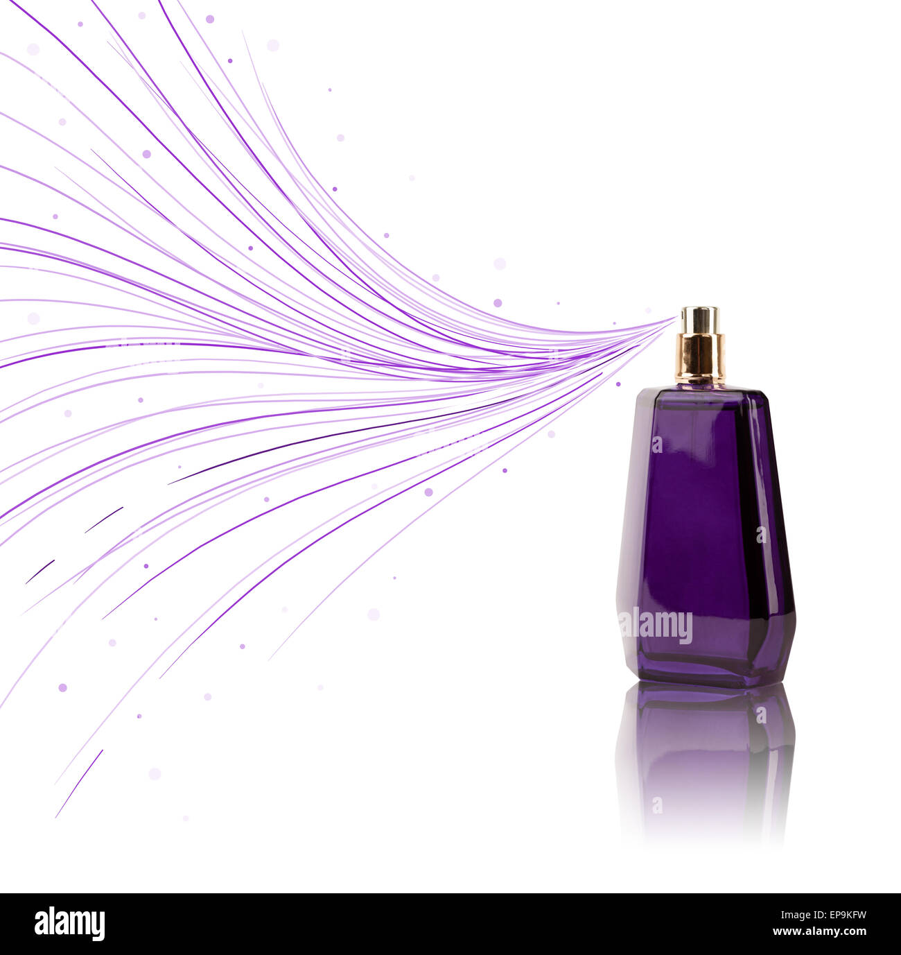 Perfume bottle spraying colorful lines Stock Photo - Alamy