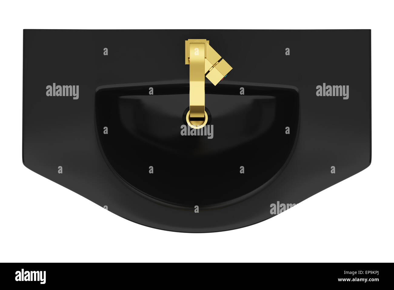 top view of modern black bathroom sink isolated Stock Photo - Alamy