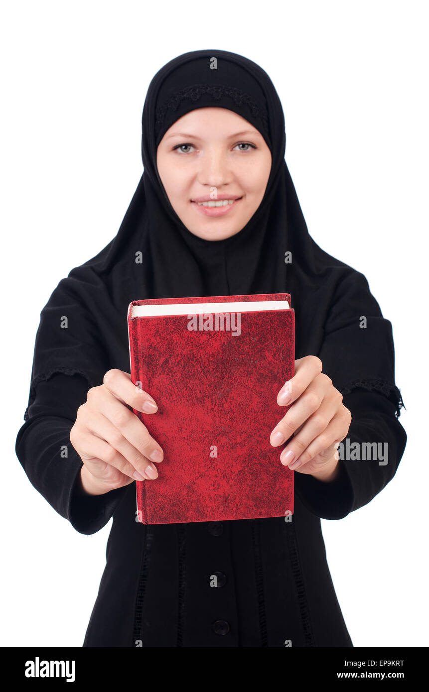 Young muslim female student with books Stock Photo - Alamy