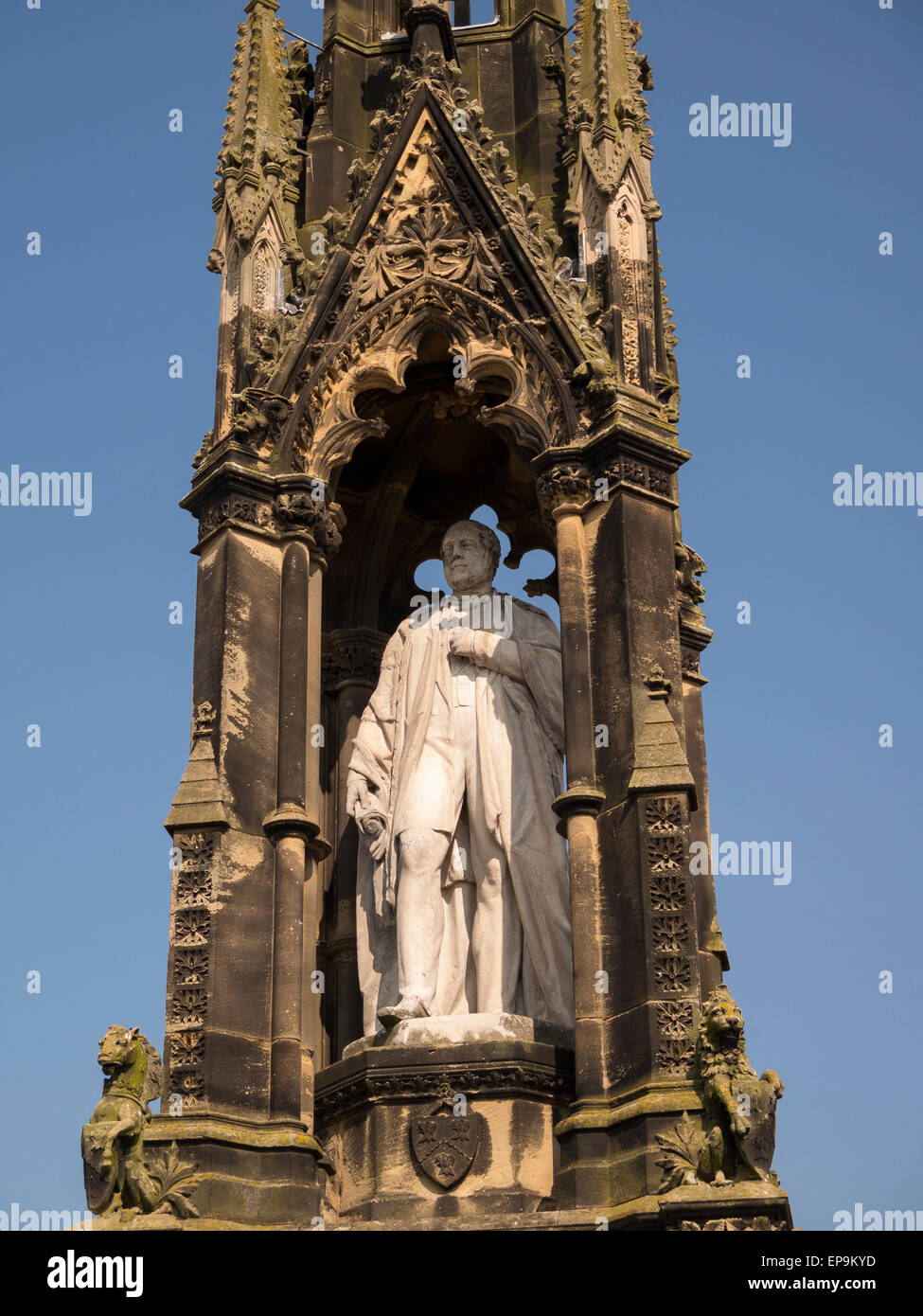 memorial to William second Baron Feversham,market square, town of ...
