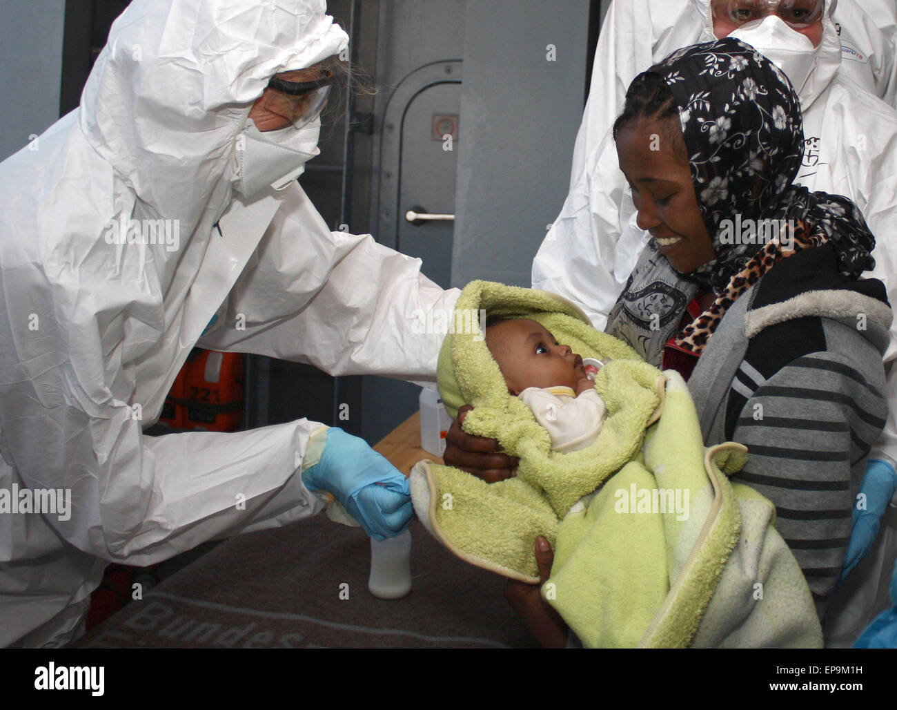 Mediterranean Sea, North of Tripoli, Libya. 14th May, 2015.HANDOUT ...