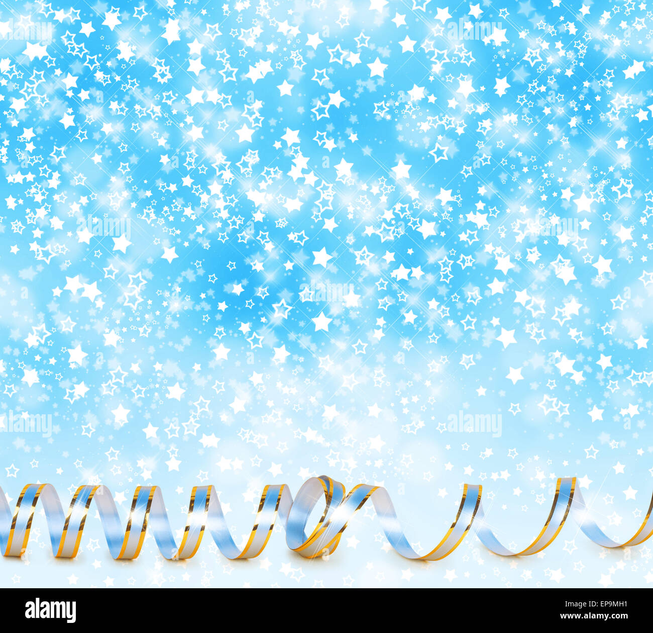 Greeting card with ribbons on a beautiful background with bokeh effect Stock Photo - Alamy