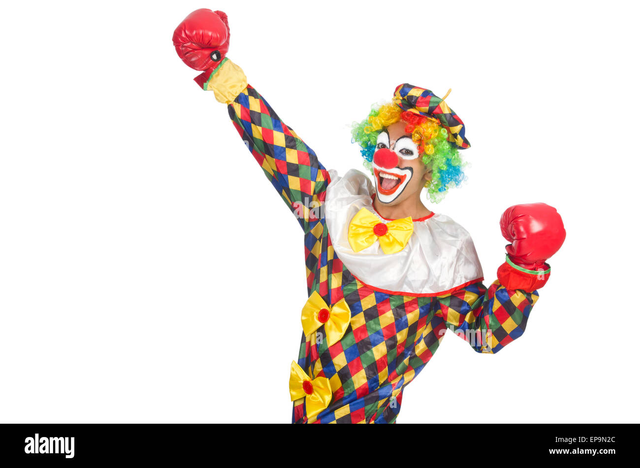 Boxer clown with boxing gloves hi-res stock photography and images - Alamy