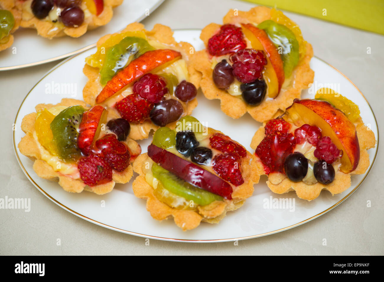 Tasty sweets in the plate Stock Photo - Alamy