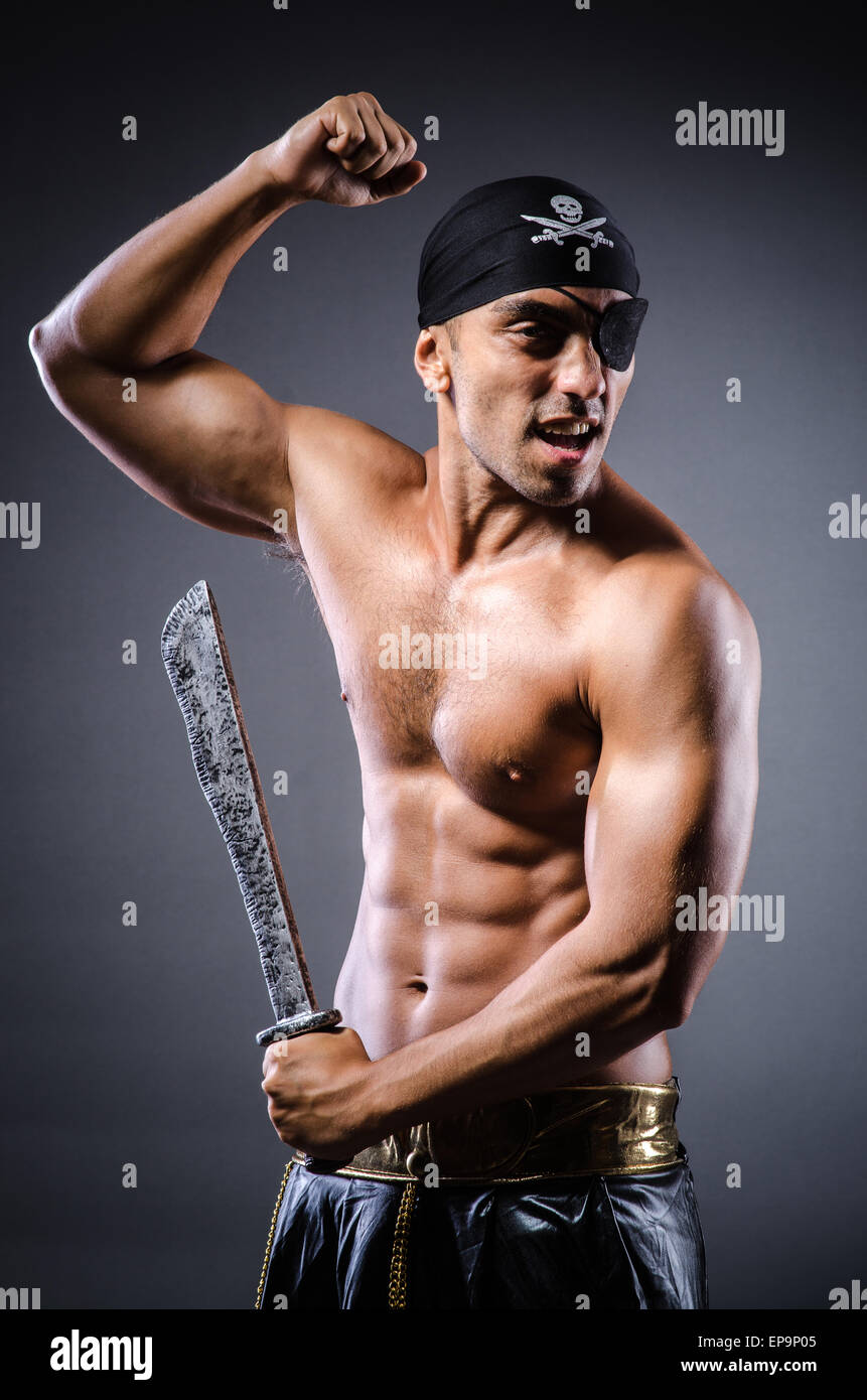 Ripper pirate in the dark room Stock Photo - Alamy