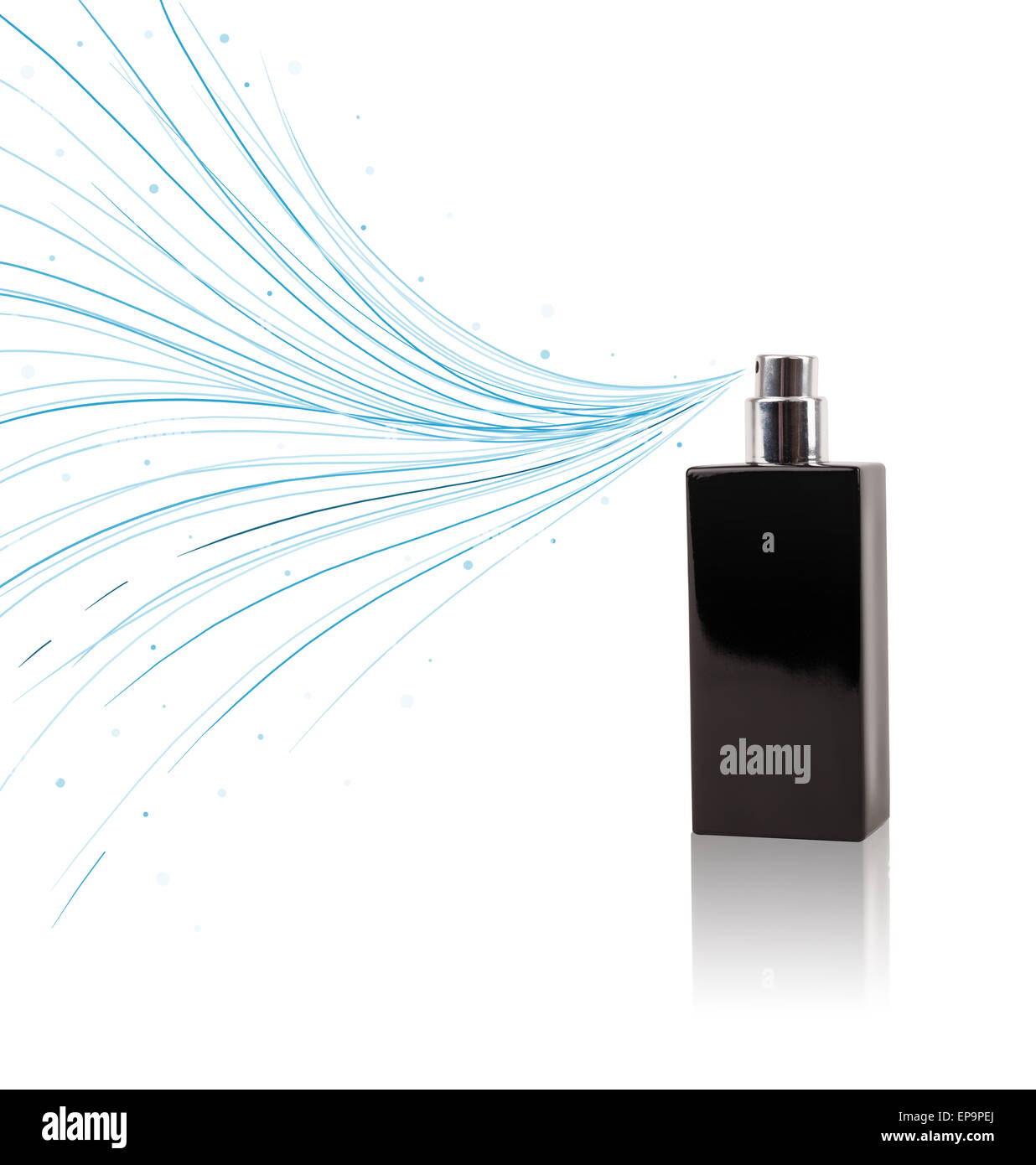 Perfume bottle spraying colorful lines Stock Photo - Alamy