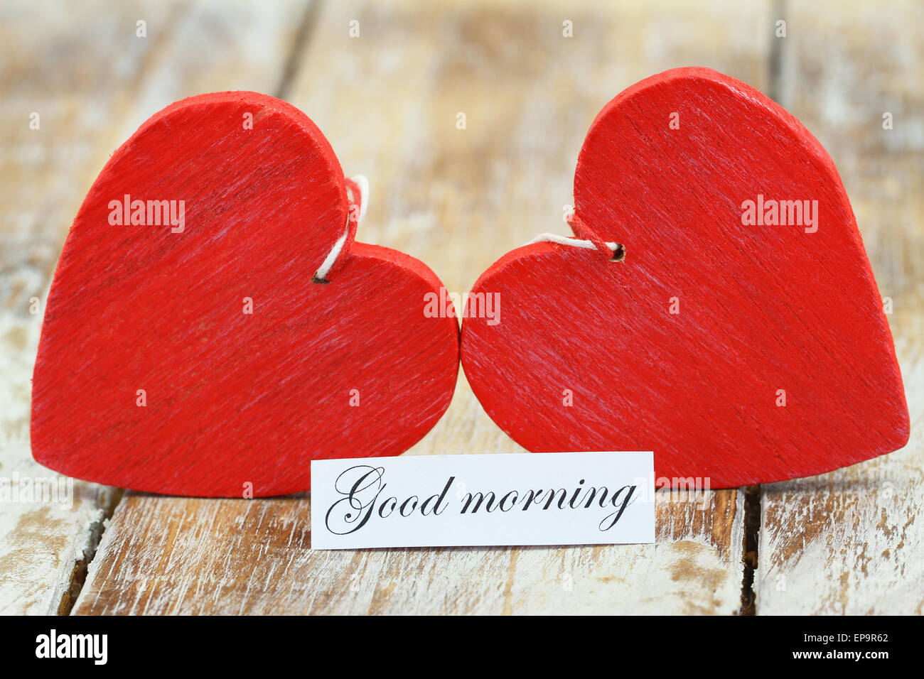 Morning greeting with hearts hi-res stock photography and images - Alamy