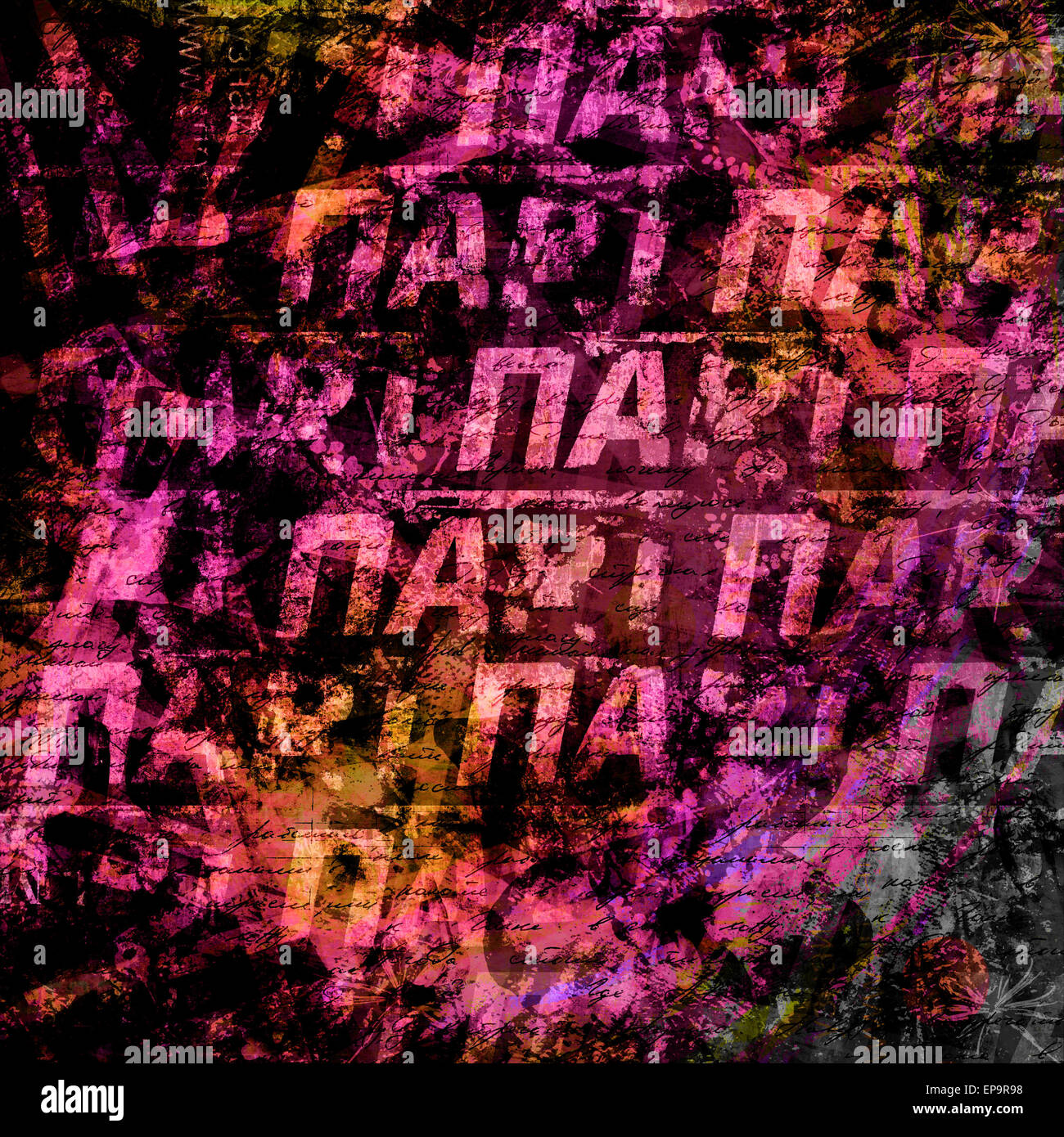 Grunge abstract background with handwrite text for design Stock Photo ...