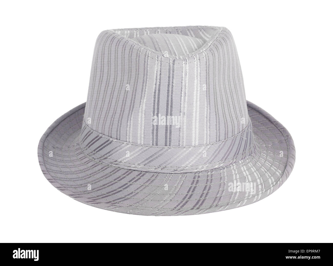 Silver silk hat for the summer on an isolated background Stock Photo ...