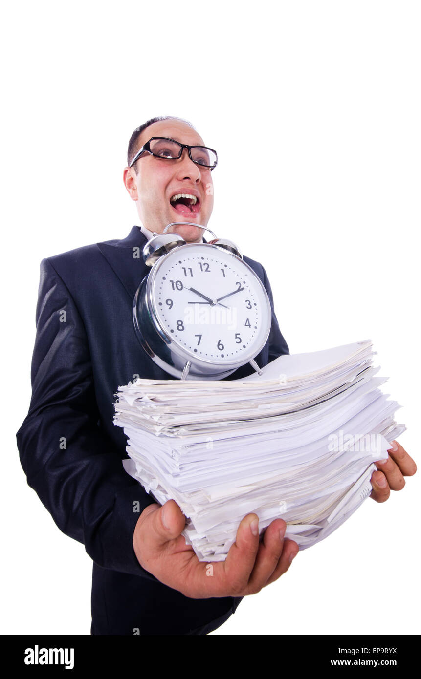 Man not meeting his deadlines Stock Photo - Alamy