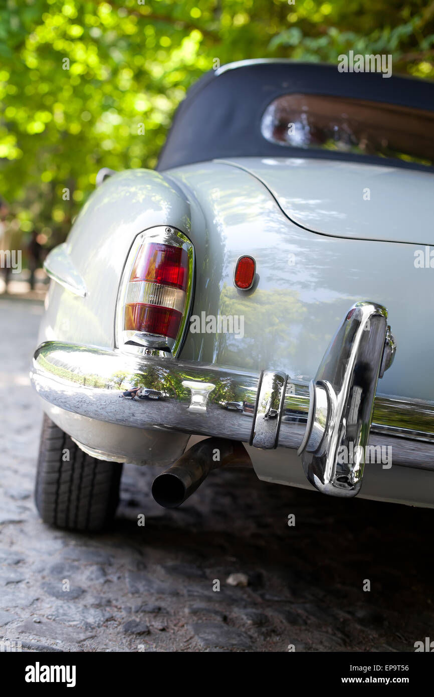 rear part of a retro car Stock Photo - Alamy