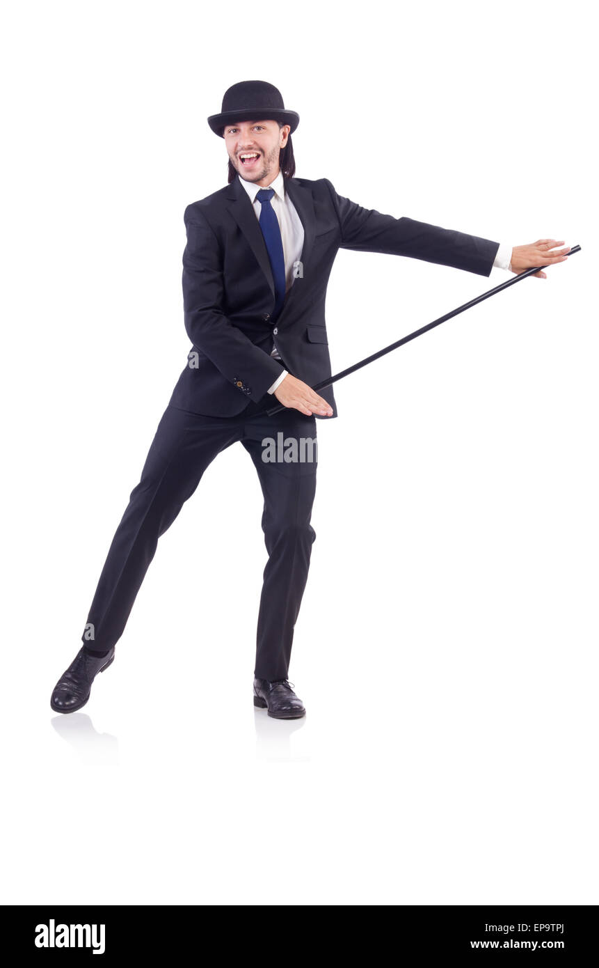 Man dancing walking stick on hi-res stock photography and images - Alamy