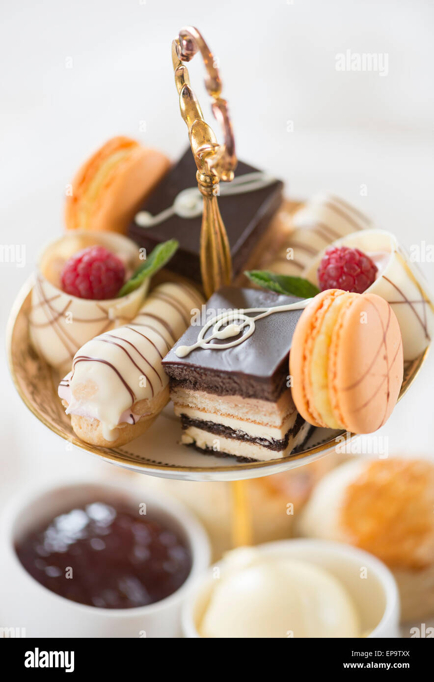 Afternoon tea cake stand hi-res stock photography and images - Alamy